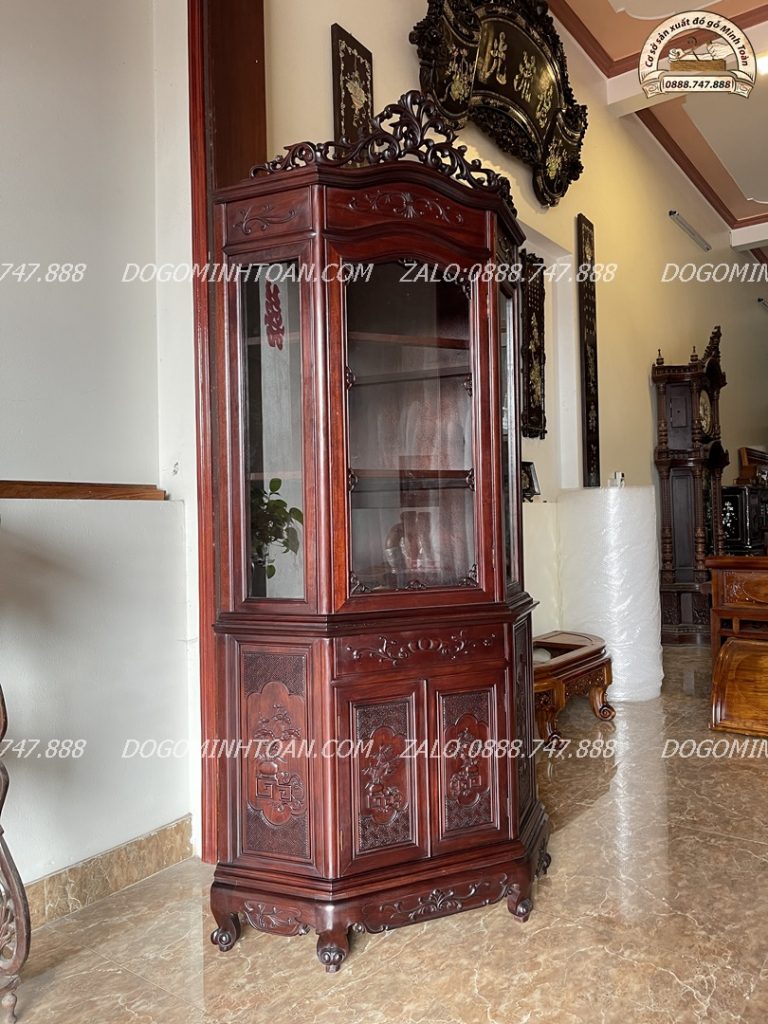 Tủ góc gỗ gụ góc 60 giá rẻ - Đồ Gỗ Minh Toàn