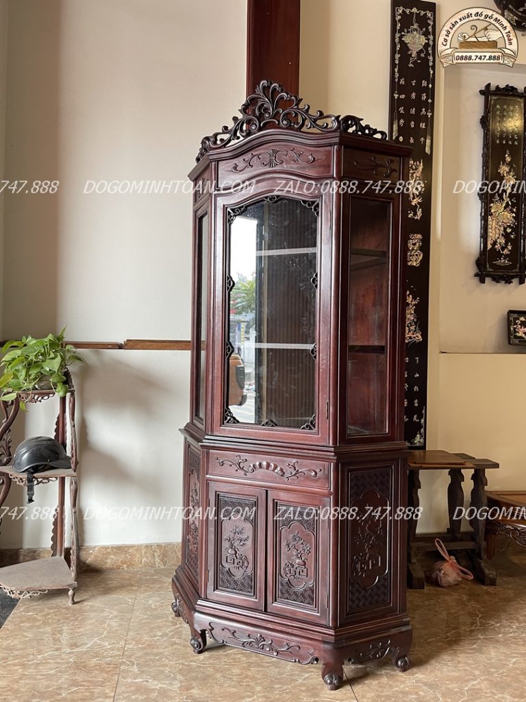 Tủ góc gỗ gụ góc 60 giá rẻ - Đồ Gỗ Minh Toàn