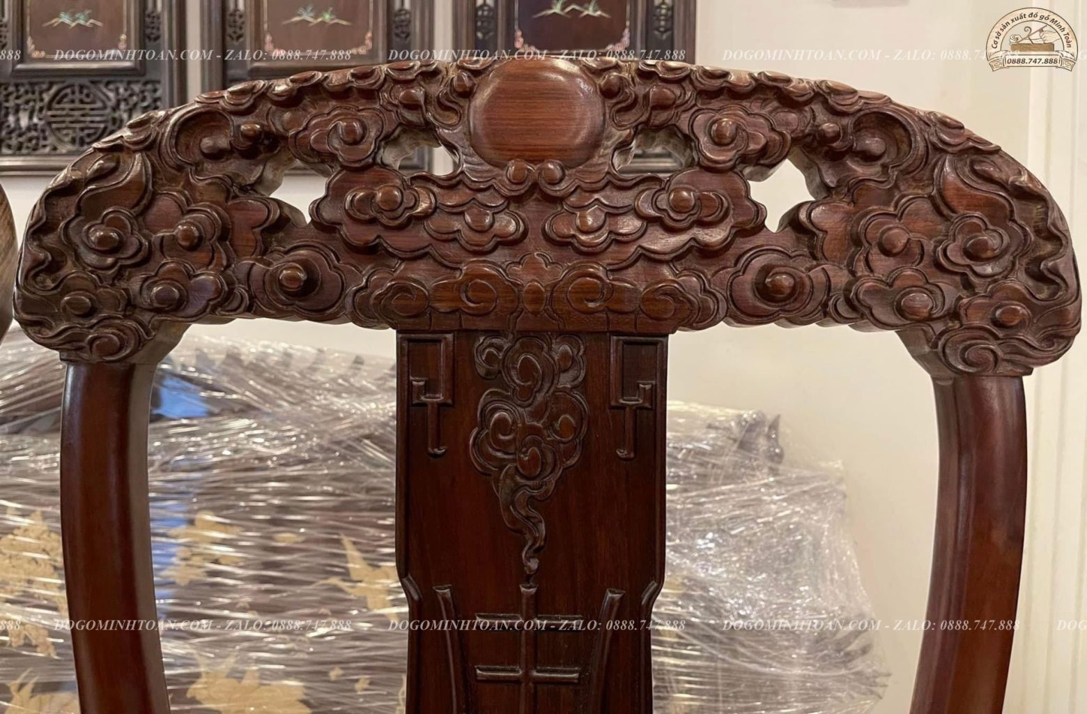 bộ bàn ghế ăn cung đình huế đục chân móng 8 ghế 1 bàn gỗ gụ mật - Đồ Gỗ ...